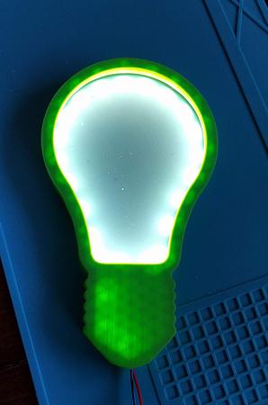 Incandescent light bulb symbol with LEDs | Tharin | YouMagine